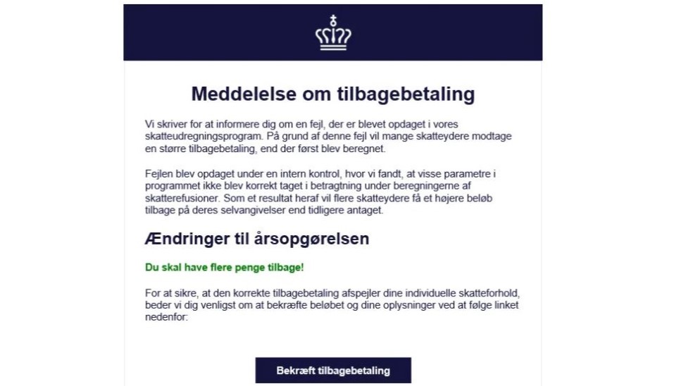 Advarsel: Skattefup rammer danskernes indbakker sammen med årsopgørelsen